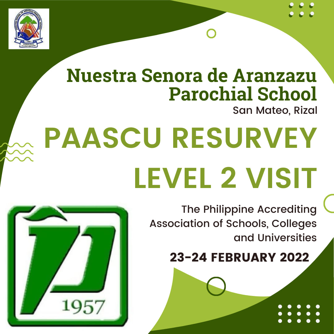NSDAPS | Nuestra Senora de Aranzazu Parochial School PAASCU Level 2 ...
